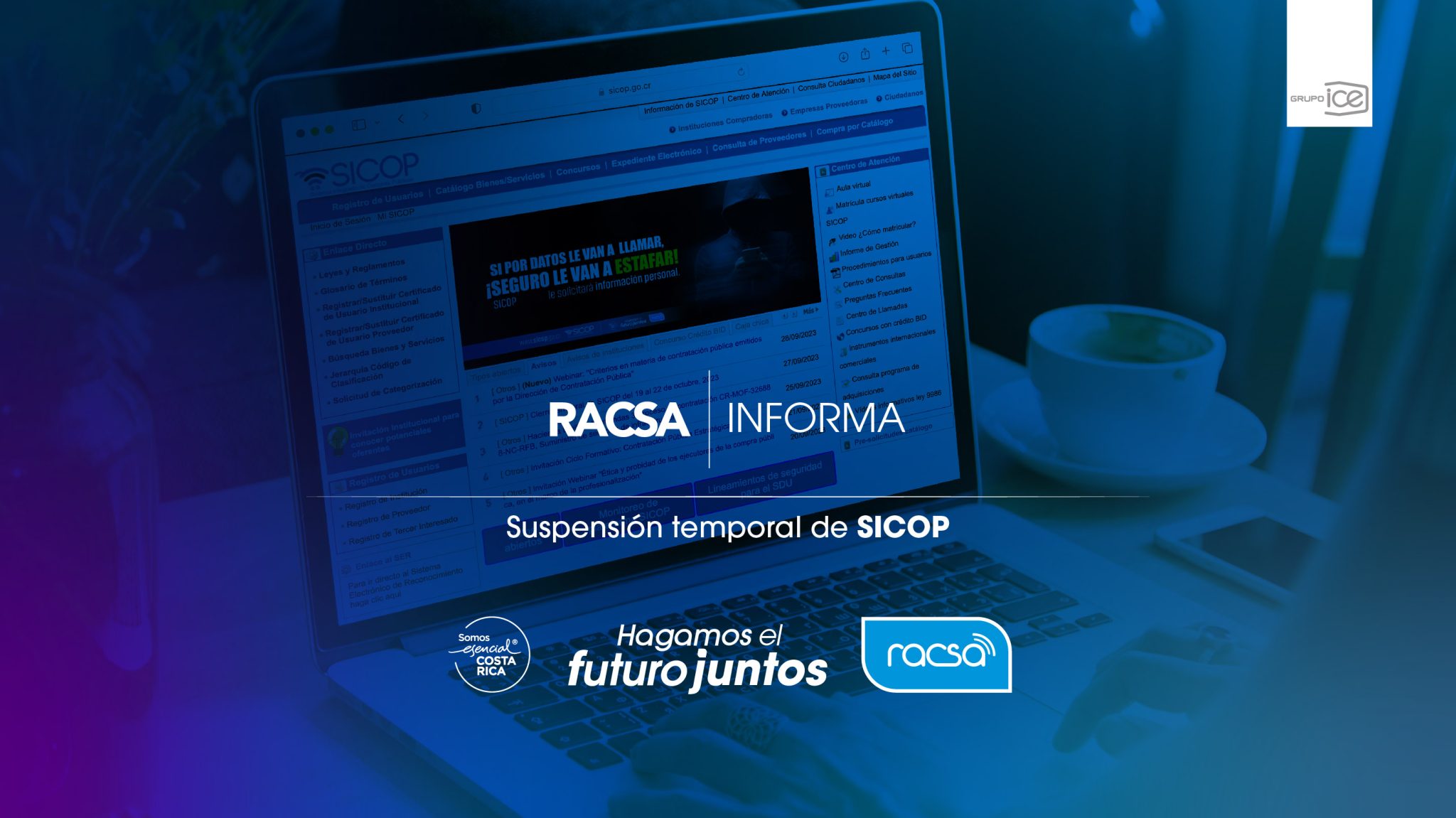 Suspensión temporal de SICOP - Blog de RACSA